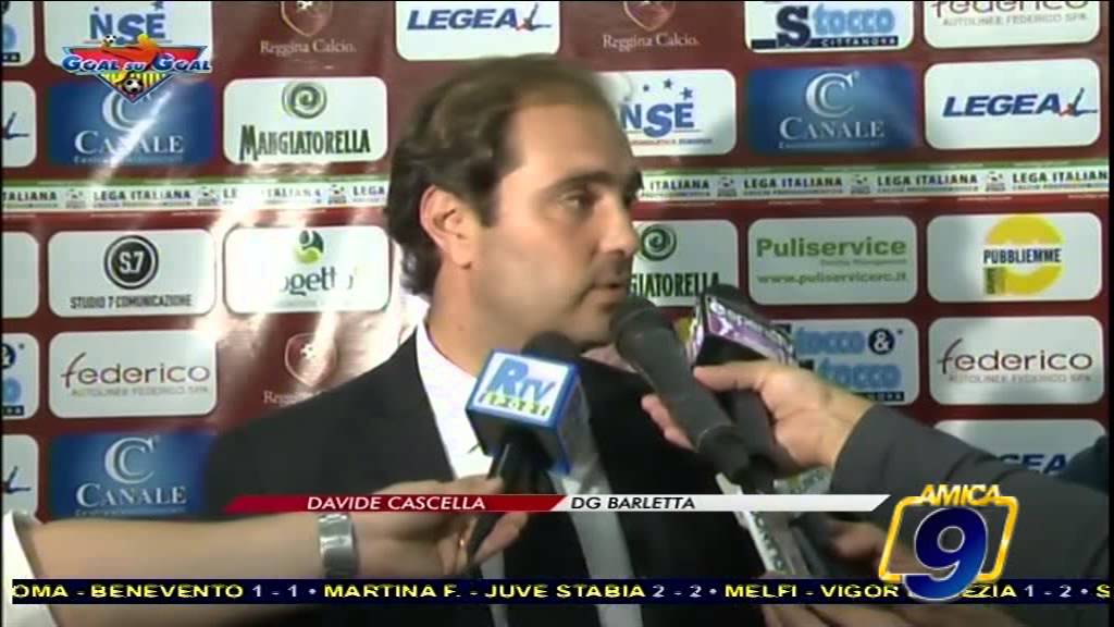 Reggina - Barletta 0-0 | Intervista Davide Cascella - D.G. Barletta ...