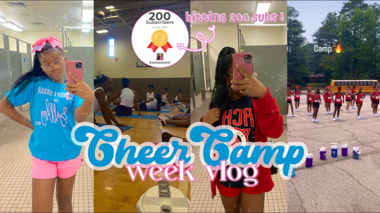Week in My Life : cheer camp edition | grwm , cheer outfits , etc ...