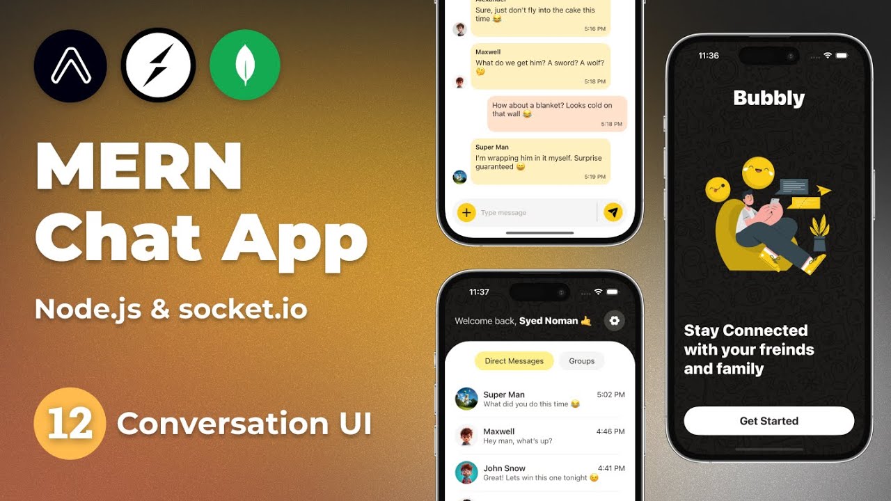 Build a Full Stack Chat App using Socket.io & Expo Router #12 ...