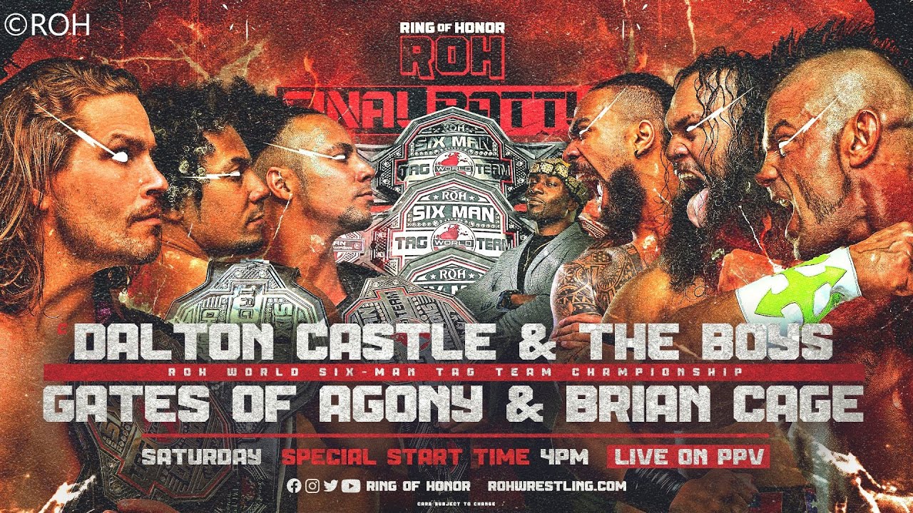 Dalton Castle & The Boys (c) v Embassy / Six Man Tag Team Title Match ...