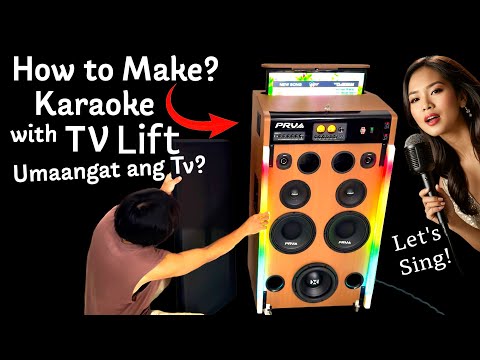 How to Make Karaoke Speaker Machine with Tv Lift & Epoxy LED Lights (1500w)