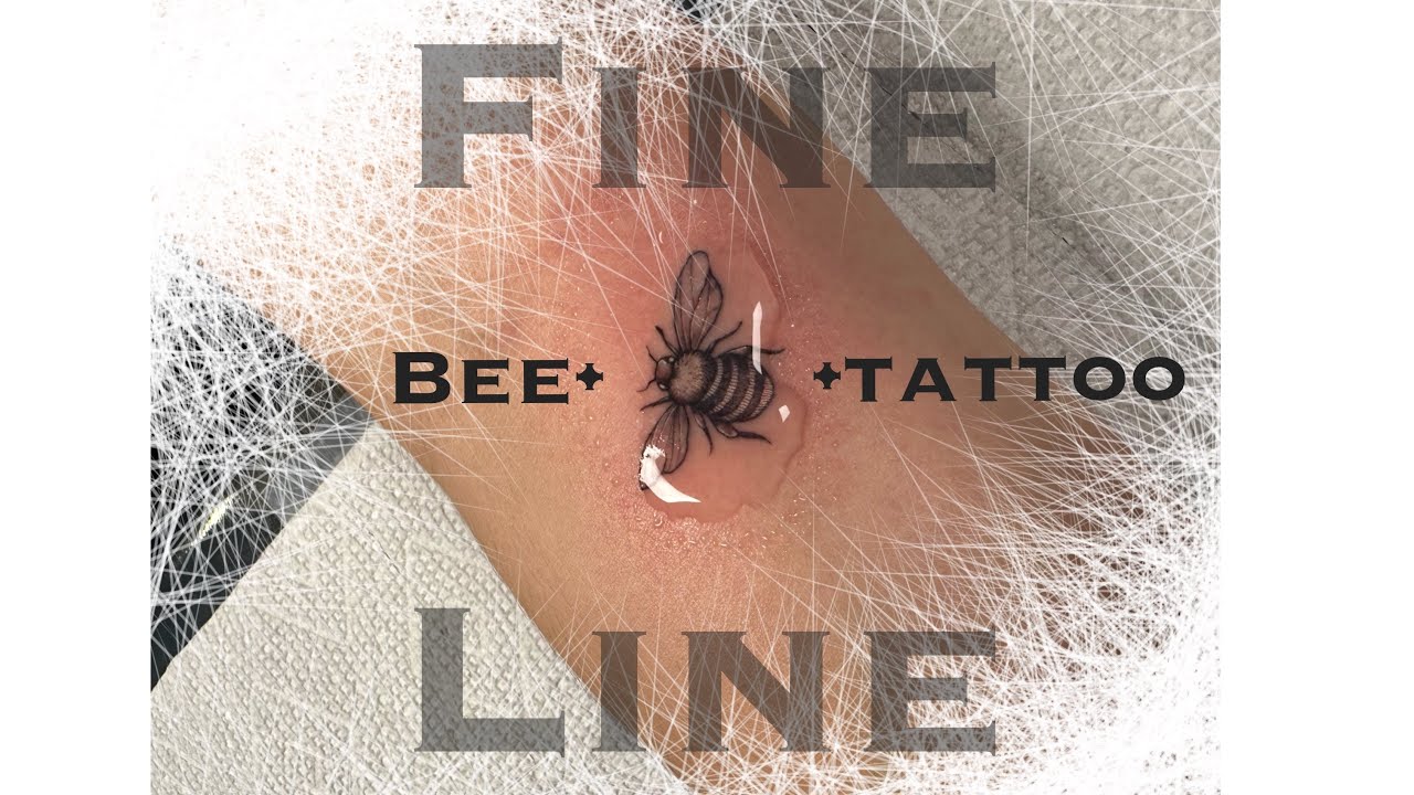 Fine line bee tattoo | Tattoo Sco - YouTube