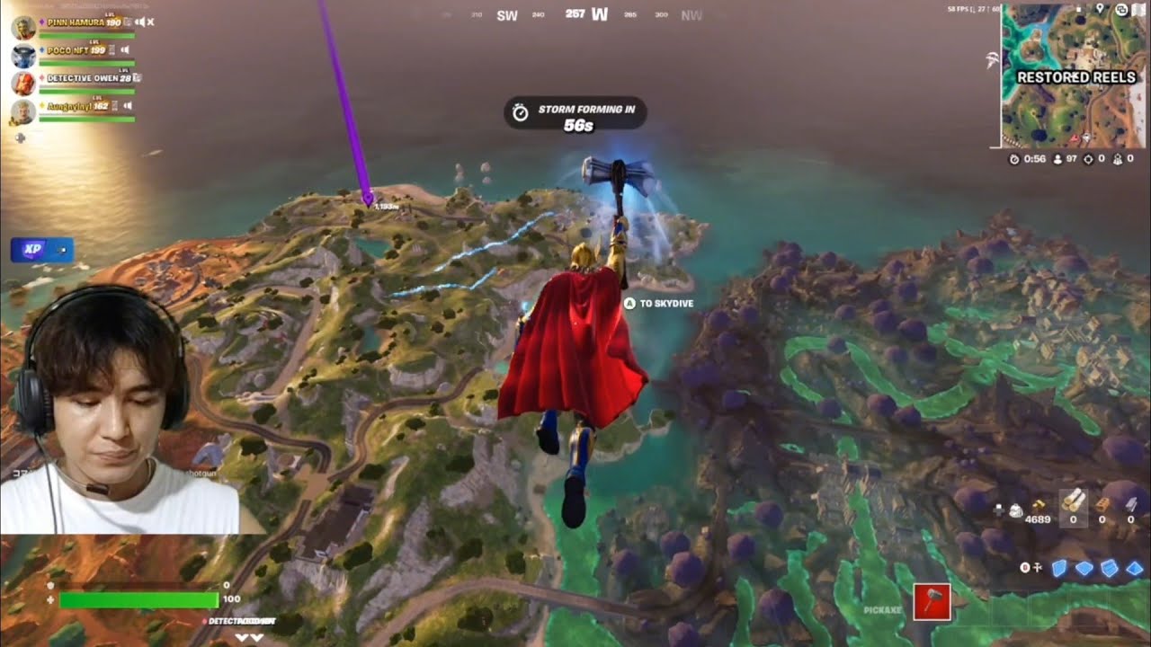 Rog Ally Fortnite Thor love and thunder skin gameplay - YouTube