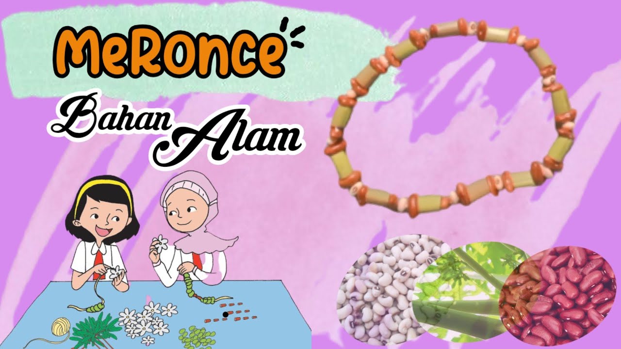 Meronce Bahan Alam || Kerajinan Tangan Kelas 1 SD Tema 4 || Kebersamaan ...