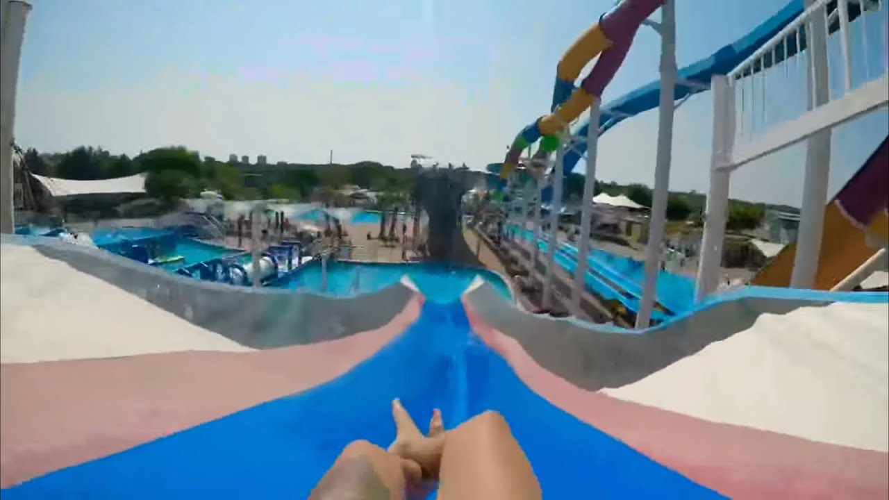 Fire Slicer Water Slide at AquaSplash in Lignano, Italy. - YouTube