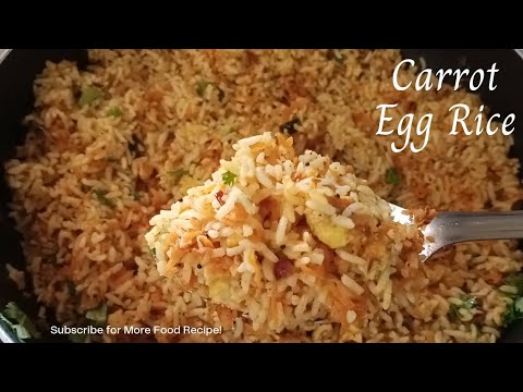 கேரட் முட்டை சாதம்/Carrot Egg Rice/Quick Lunch Box Recipe - YouTube