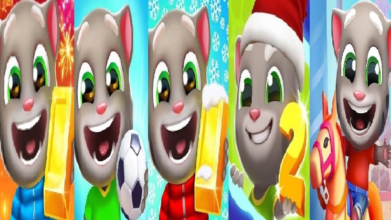 TALKING TOM GOLD RUN 2 VS TOM GOLD RUN 1 Chinese Version VS Christmas ...