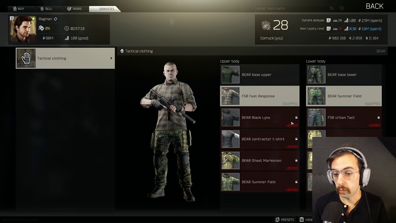 Quick video on Clothing Escape from Tarkov - YouTube