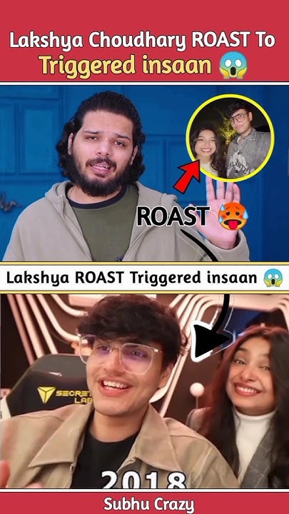 Lakshya Choudhary ROAST To Triggered insaan In Engaged 😱 #triggeredinsaan #lakshaychaudhary ...