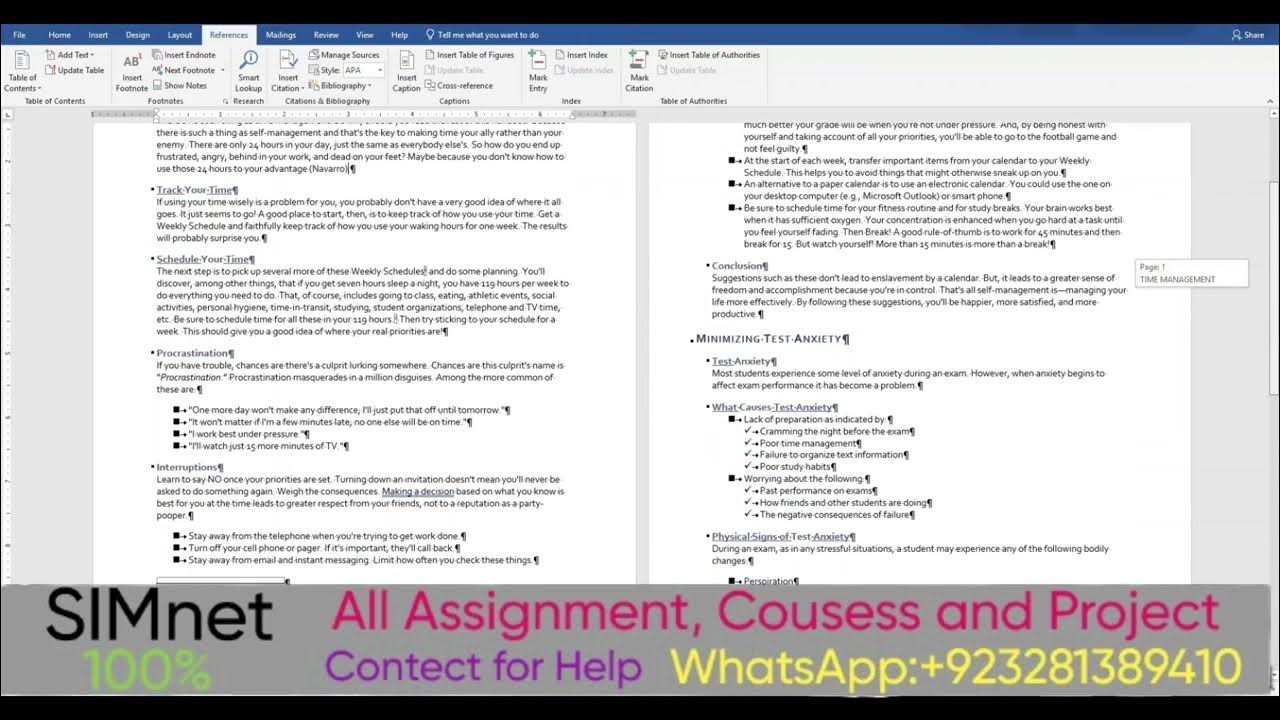 Word 2019 In Practice Ch 3 Independent Project 3 4 |#simnet ...