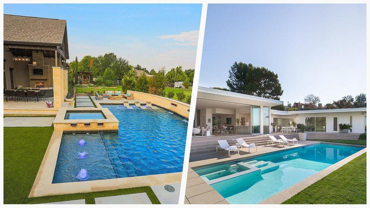 75 Large Concrete Pool Design Ideas You'll Love ☆ - YouTube