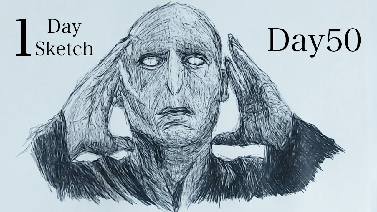 Day50 - Lord Voldemort / How to draw Movie Characters - YouTube