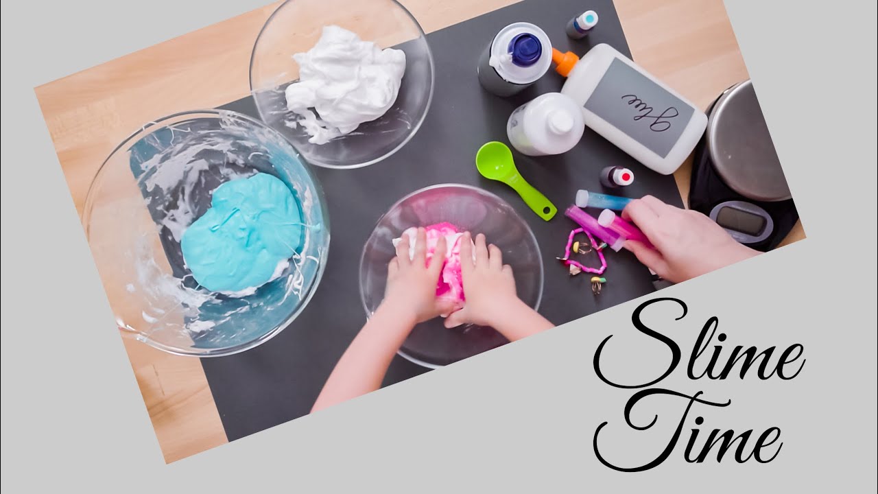 Our very first YouTube video 😬 making slime - YouTube
