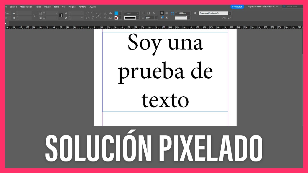 TEXTO PIXELADO en INDESIGN 🔥 SOLUCIÓN - YouTube