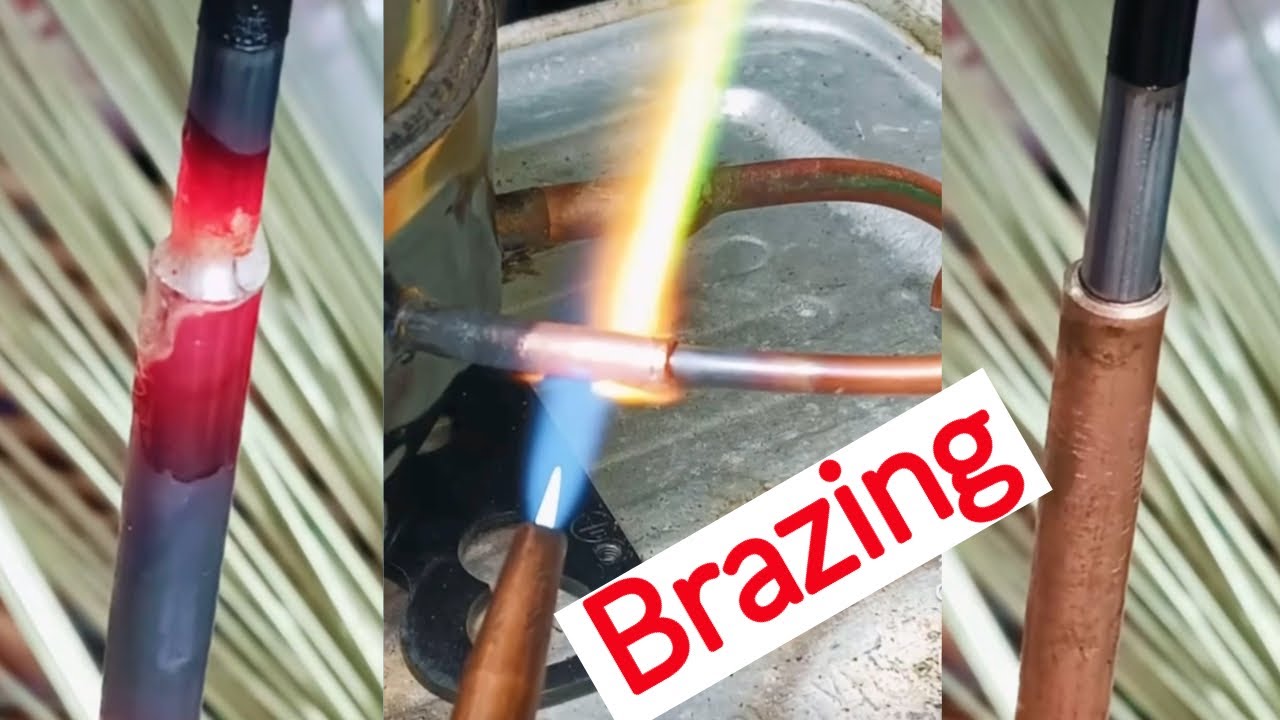 Copper Pipe And Steel Pipe Brazing - YouTube