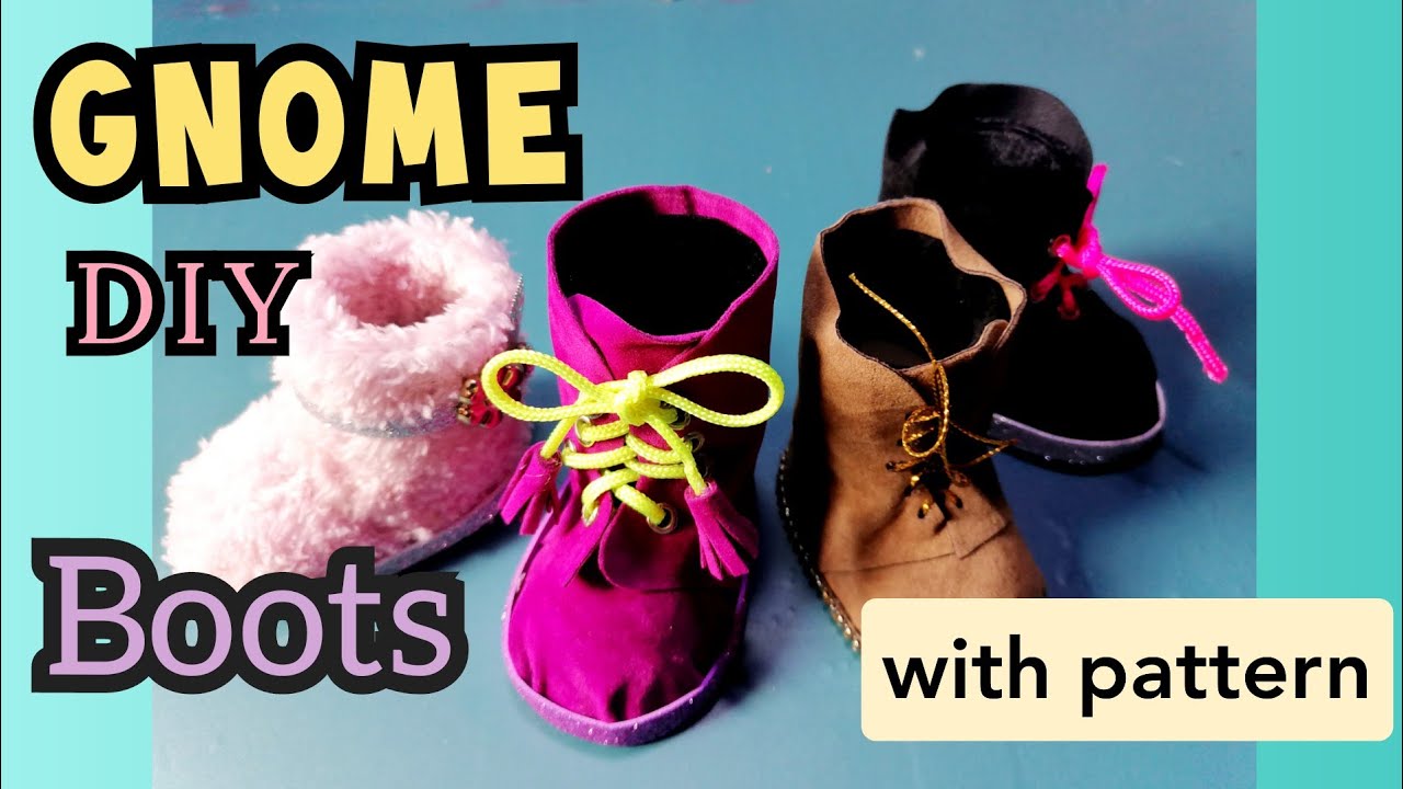 Gnome Boots with Patterns 😍 ️made of some Recycled Materials - YouTube