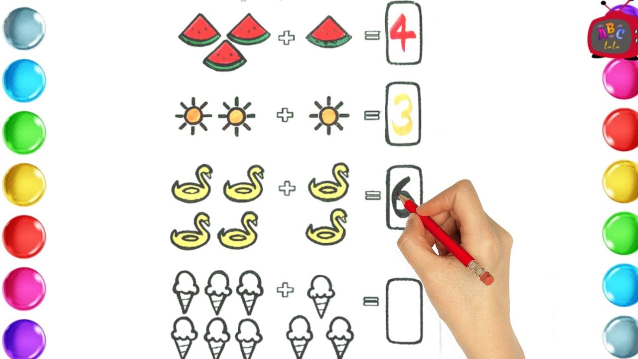 Basic Math Addition for Toddlers |Kids Addition Activity| Kindergarten ...