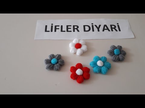 Lifler Diyarı - Puf Lif Çiçeği Yapımı