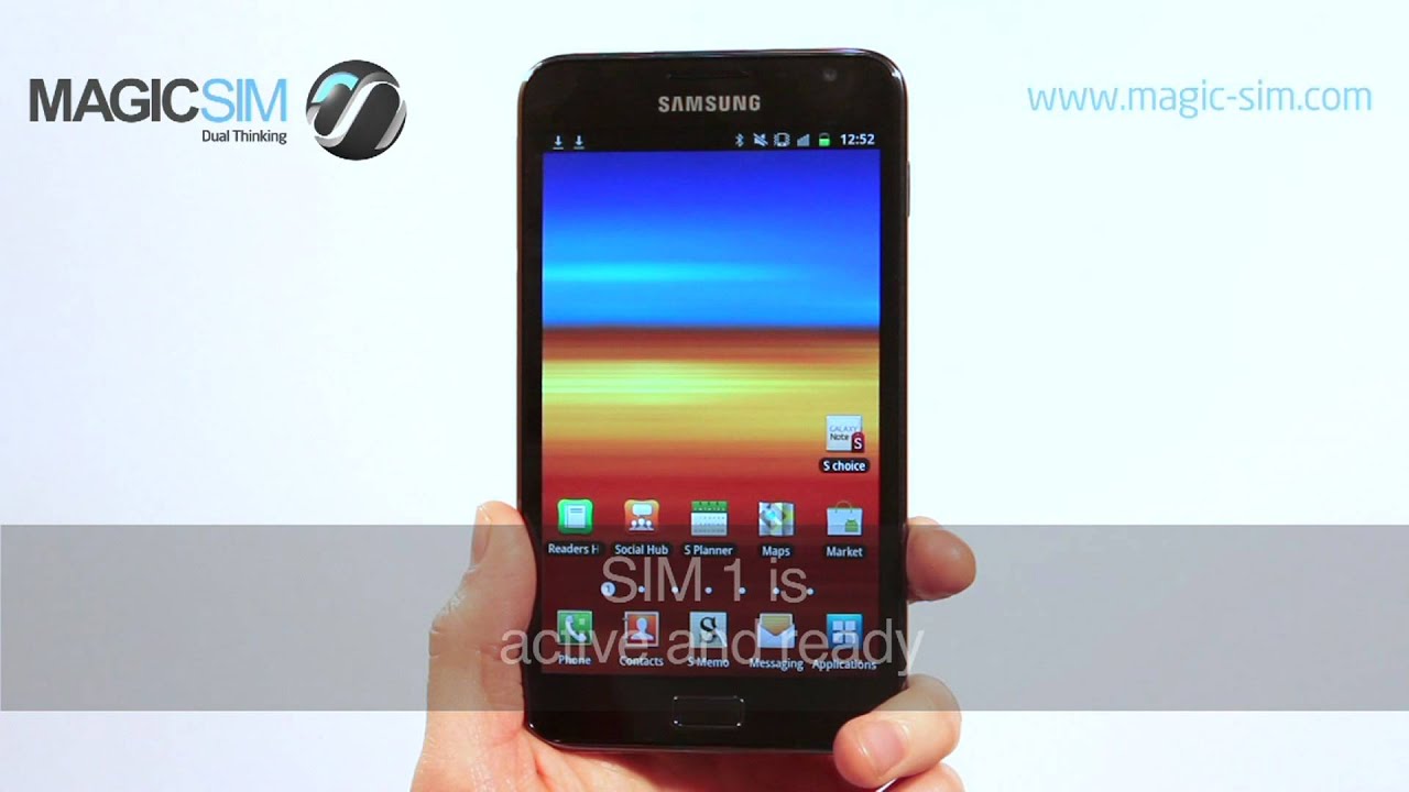 Samsung Galaxy NOTE (GT-N7000)- Dual SIM Adapter - MAGICSIM ELITE - CUT ...