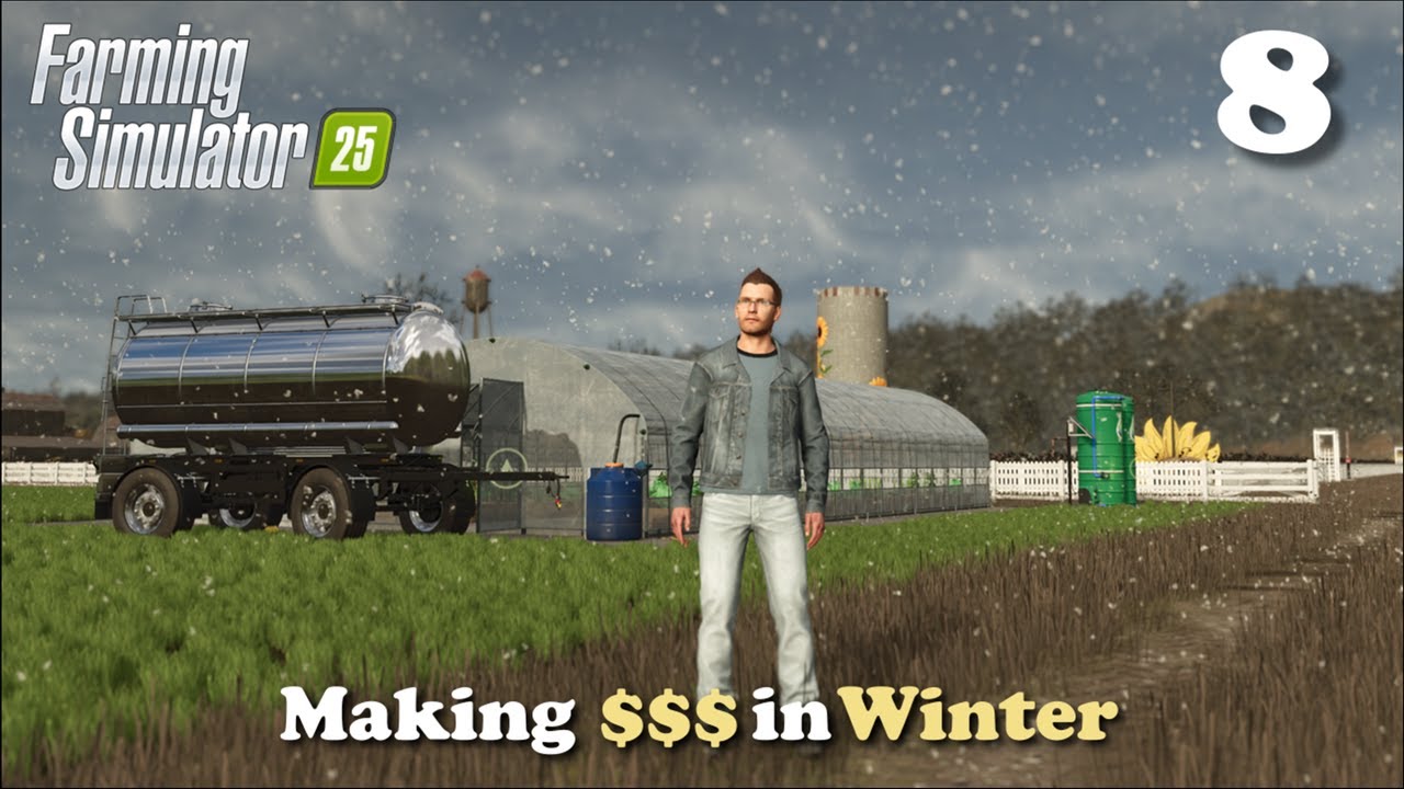 MAKING $$$ IN WINTER - Everything Challenge #8 | Farming Simulator 25 ...