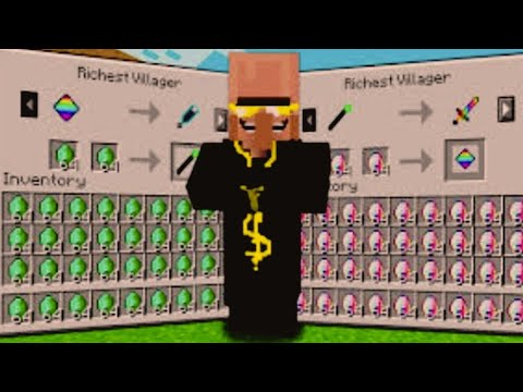 RICH VILLAGER IN MY MINECRAFT WORLD 🤑 - YouTube