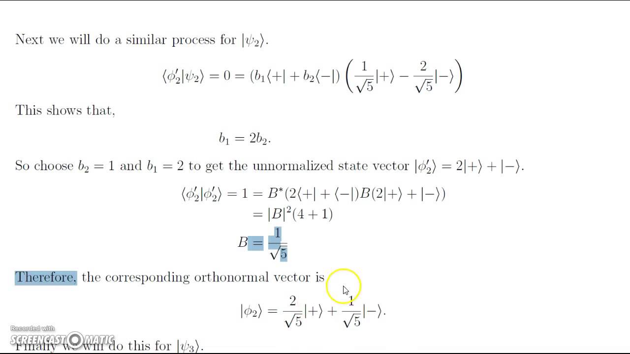 Standard 1.3 Normalization and Orthogonality - YouTube