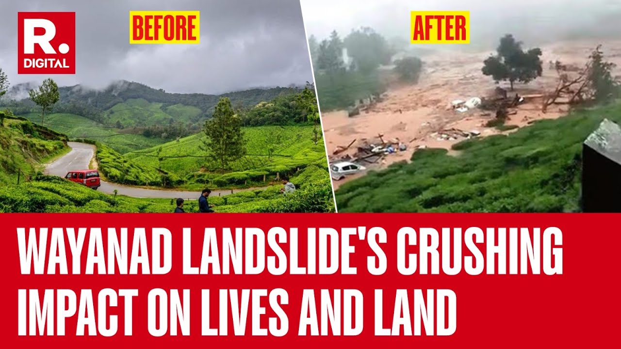 Wayanad Before And After Landslide | Roads And Houses Washed Away, 400 ...
