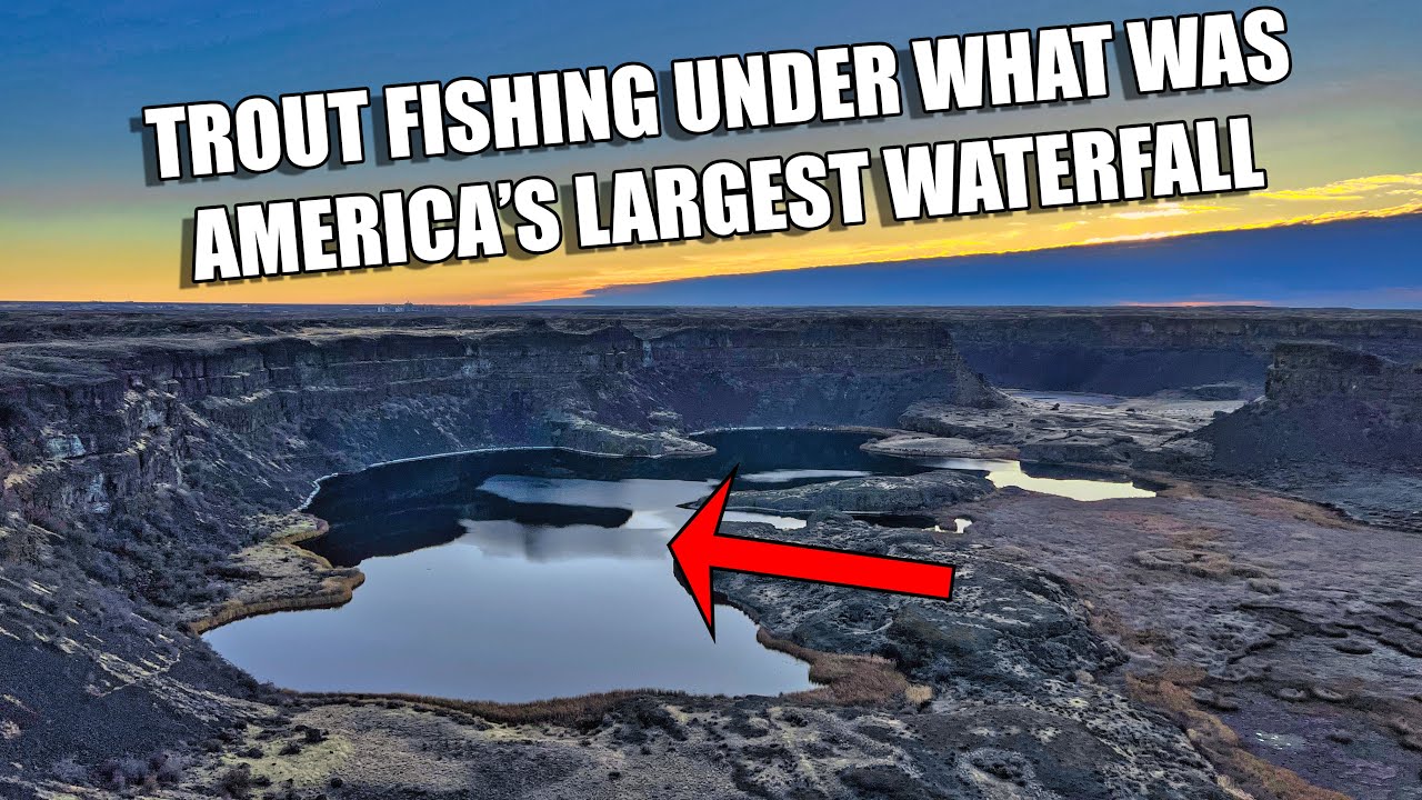 Catching Big Trout Under an Extinct Ice Age Waterfall - YouTube