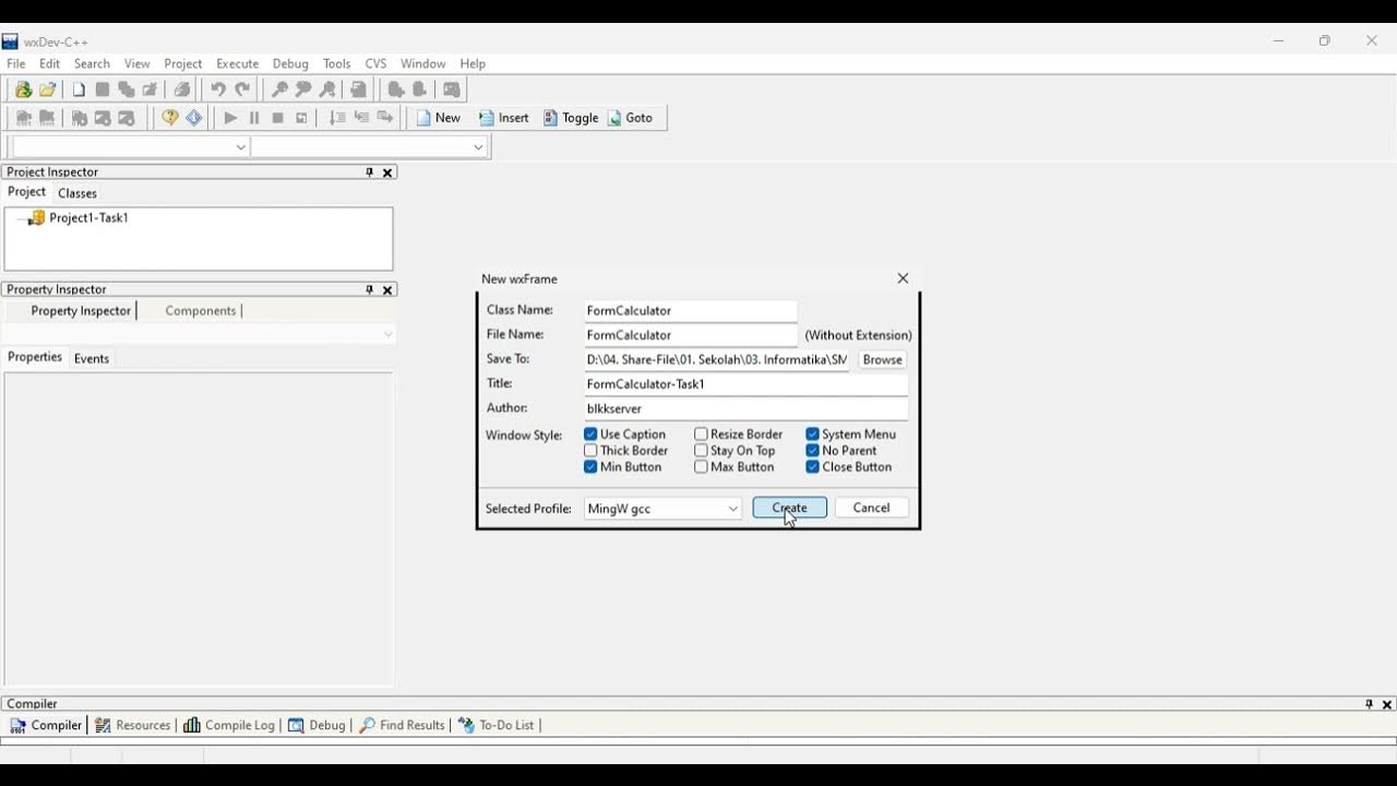 Tutor Form Calc Dev C++ sederhana part1 - YouTube