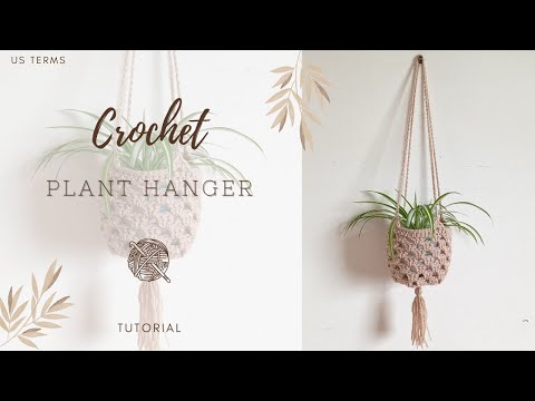 Crochet plant hanger || tutorial || (Granny stitch) || US terms