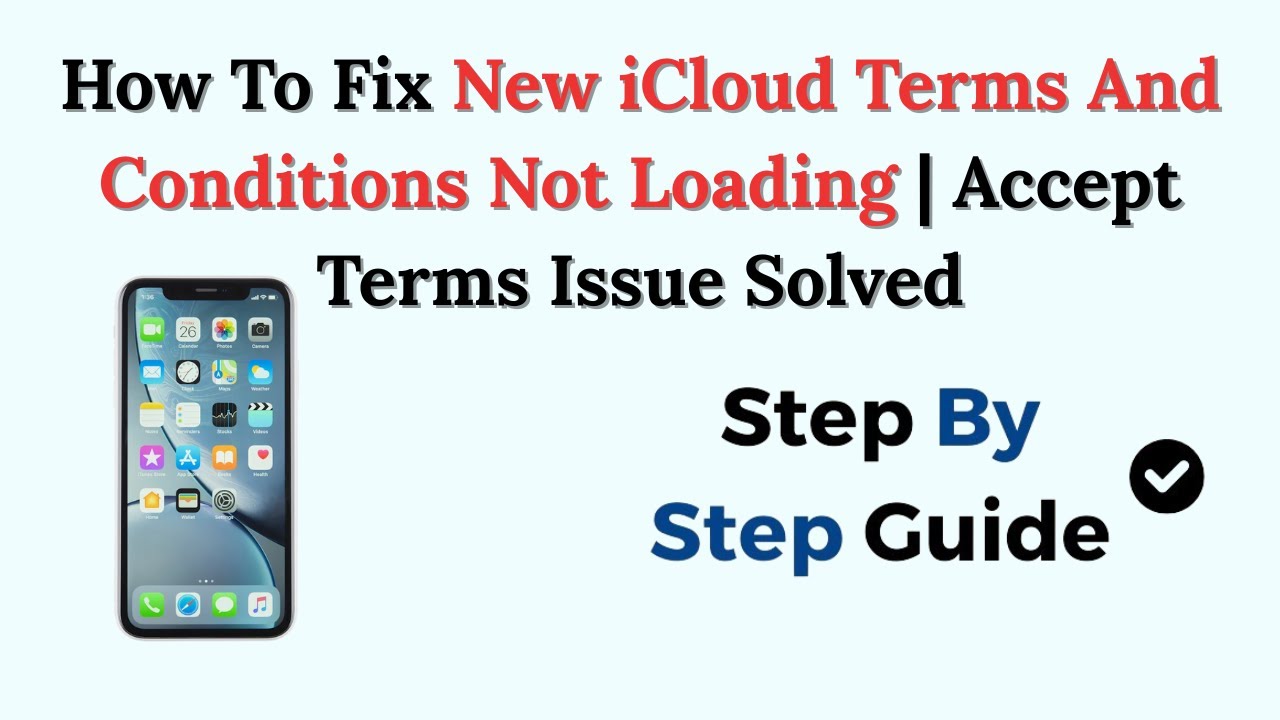How To Fix New iCloud Terms And Conditions Not Loading | Accept Terms ...