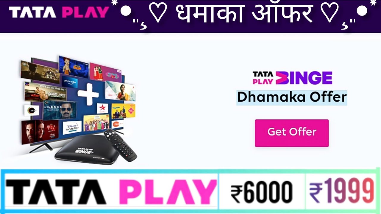 Tata Play Binge OTT Plans Offer Get 27 OTT App Subscription, 58% OFF