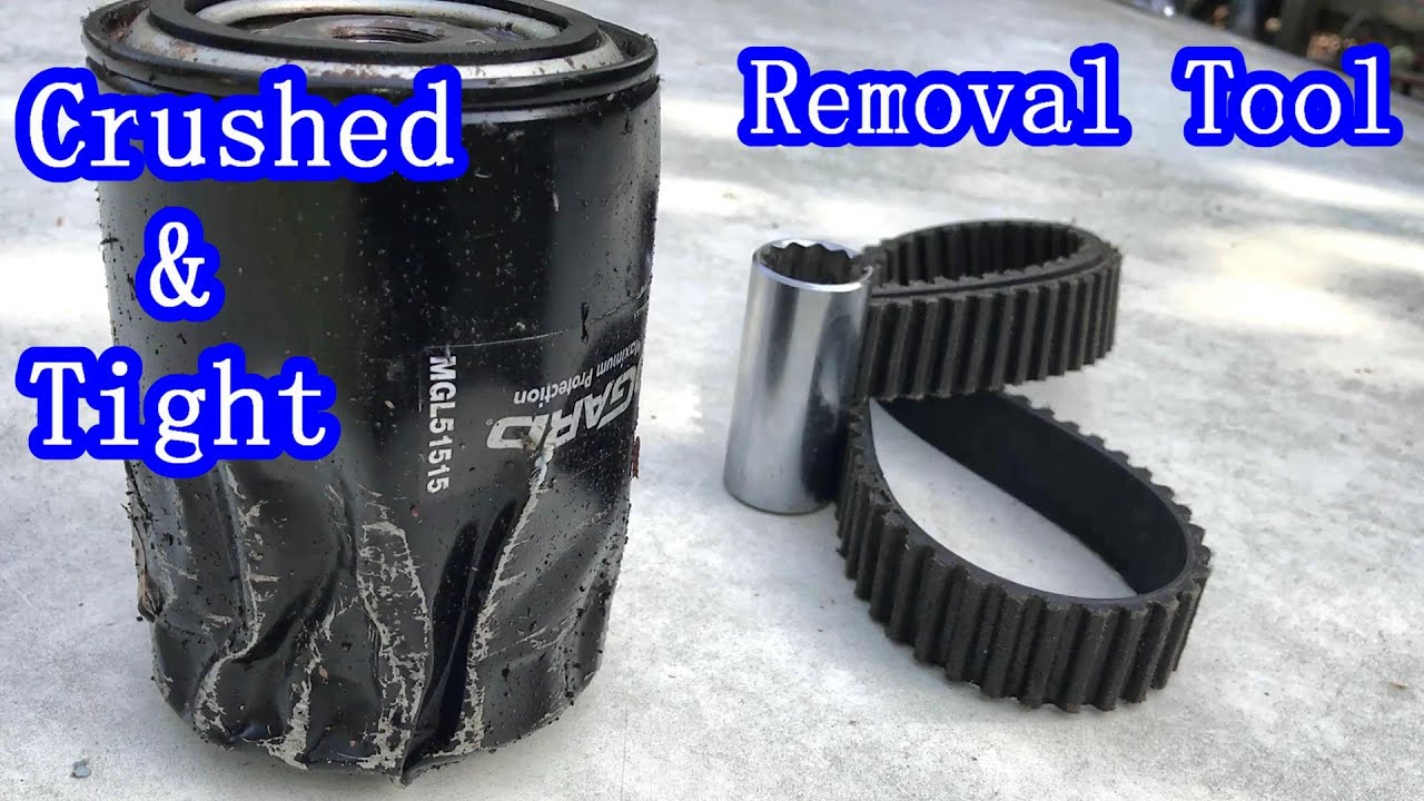 Remove Tight & CRUSHED Oil Filter with this Homeade Tool ( Broken ...