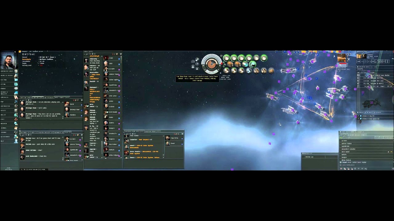EVE online: titans vs pos - YouTube