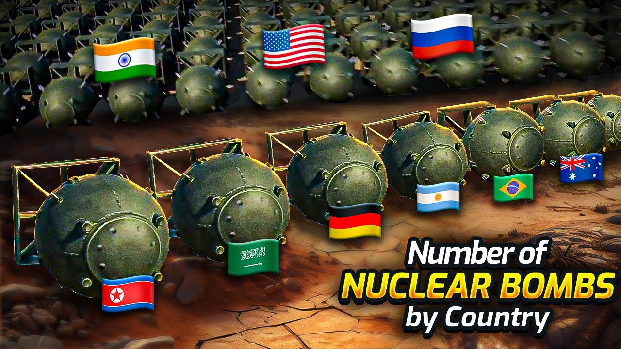 Number of Nuclear Bombs by Country 2023 ☢️🔥 3D Size Comparison - YouTube