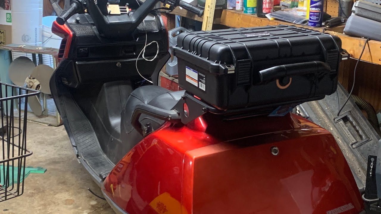 Honda helix installing storage box - YouTube