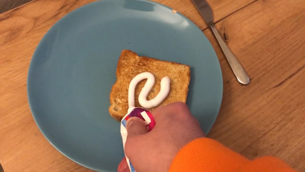 Toothpaste toast recipe - YouTube