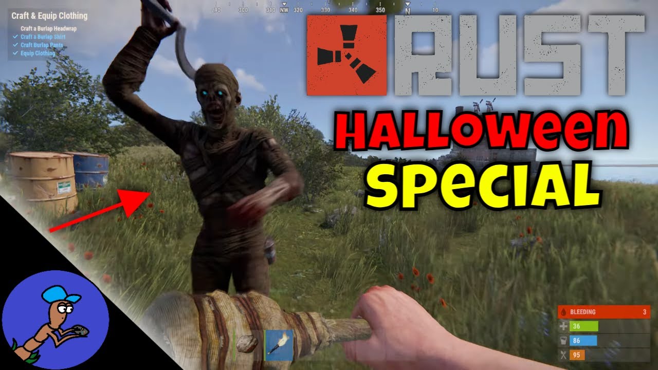 RUNNING for My Life from a Scarecrow in Rust Halloween - YouTube