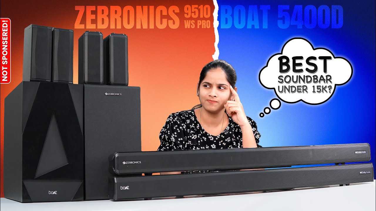 Zebronics 9510 WS Pro vs boAt 5400D – Best Budget 5.1 Soundbar 2025 ...