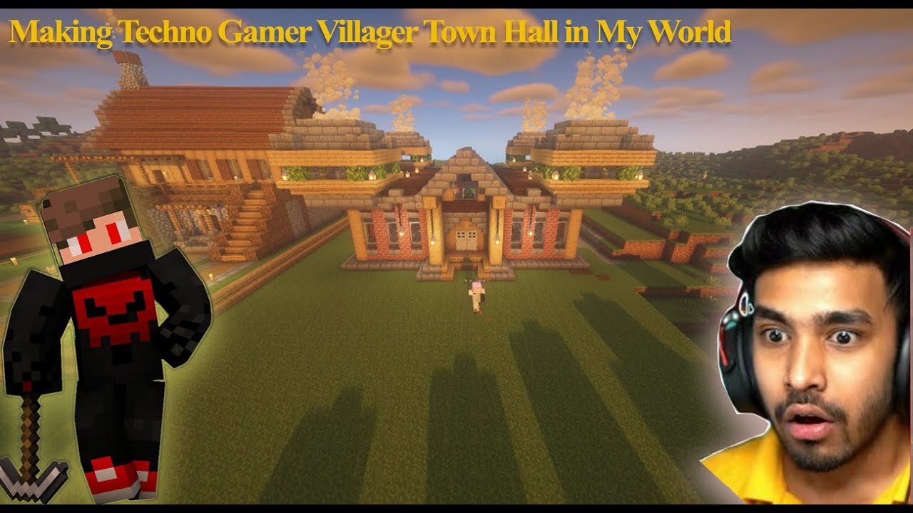 Making Villager Town Hall like Techno Gamer in my World || Minecraft #4 || #technogamerz # ...