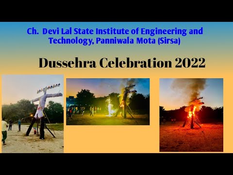 Dussehra Celebration 2022 at cdlsiet Panniwala Mota.College campus ...