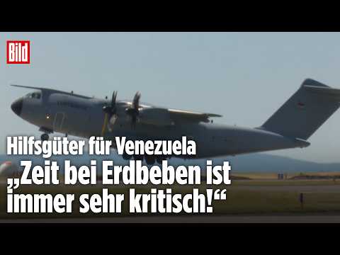 Rettungseinsatz der Bundeswehr in Venezuela: Rettungshunde und Hilfsgüter fliegen nach Caracas