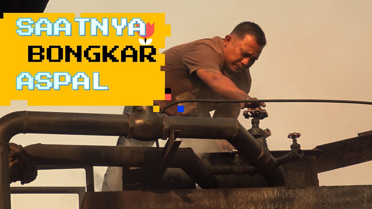 Bongkar muatan aspal - YouTube