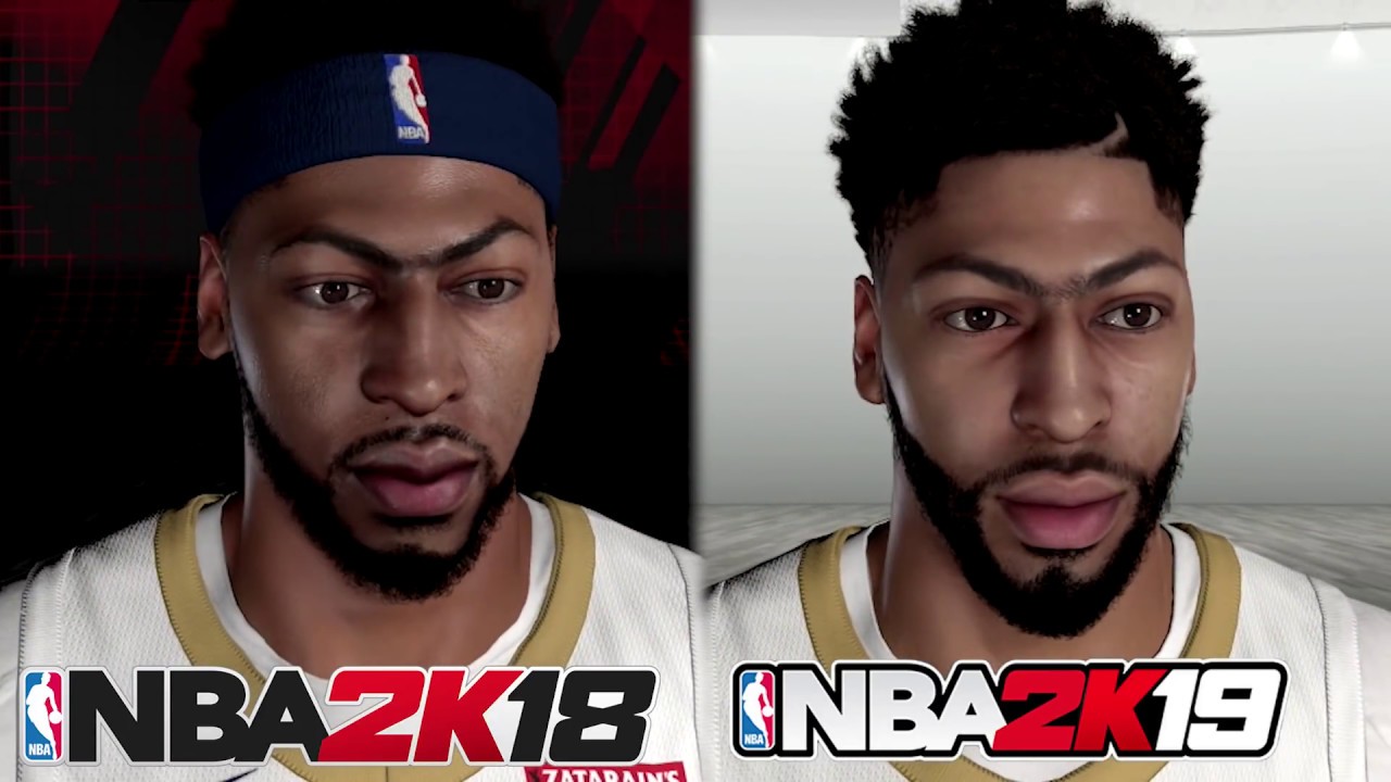 NBA 2K18 - NBA 2K19 Face Scan Comparison - YouTube
