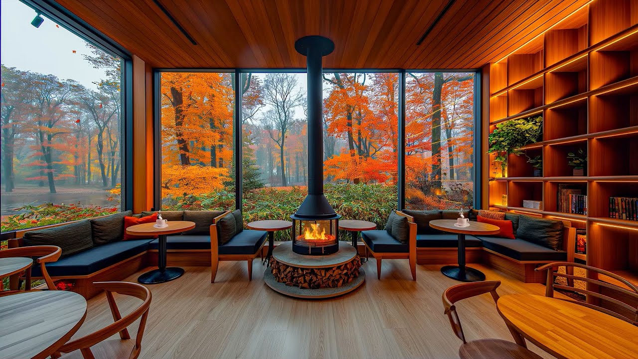 Cozy Autumn Jazz | Coffee Shop Ambience for Relaxing, Work☕Cozy Coffee ...