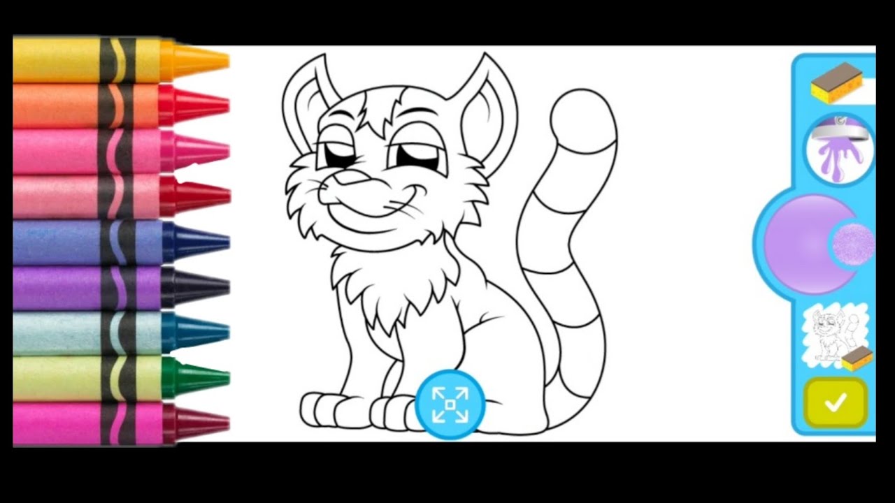Coloring Cat For Kids || Mewarnai Kucing Garong - YouTube