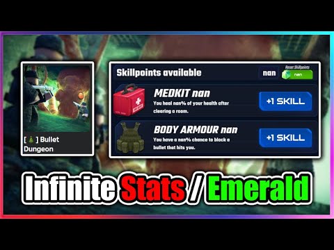 ROBLOX : Bullet Dungeon Script - Infinite Stats & Emerald - YouTube