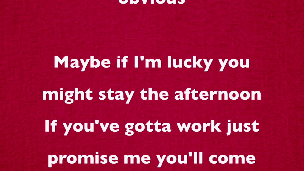 Ariana Grande - Obvious (Full Song Lyrics) - YouTube