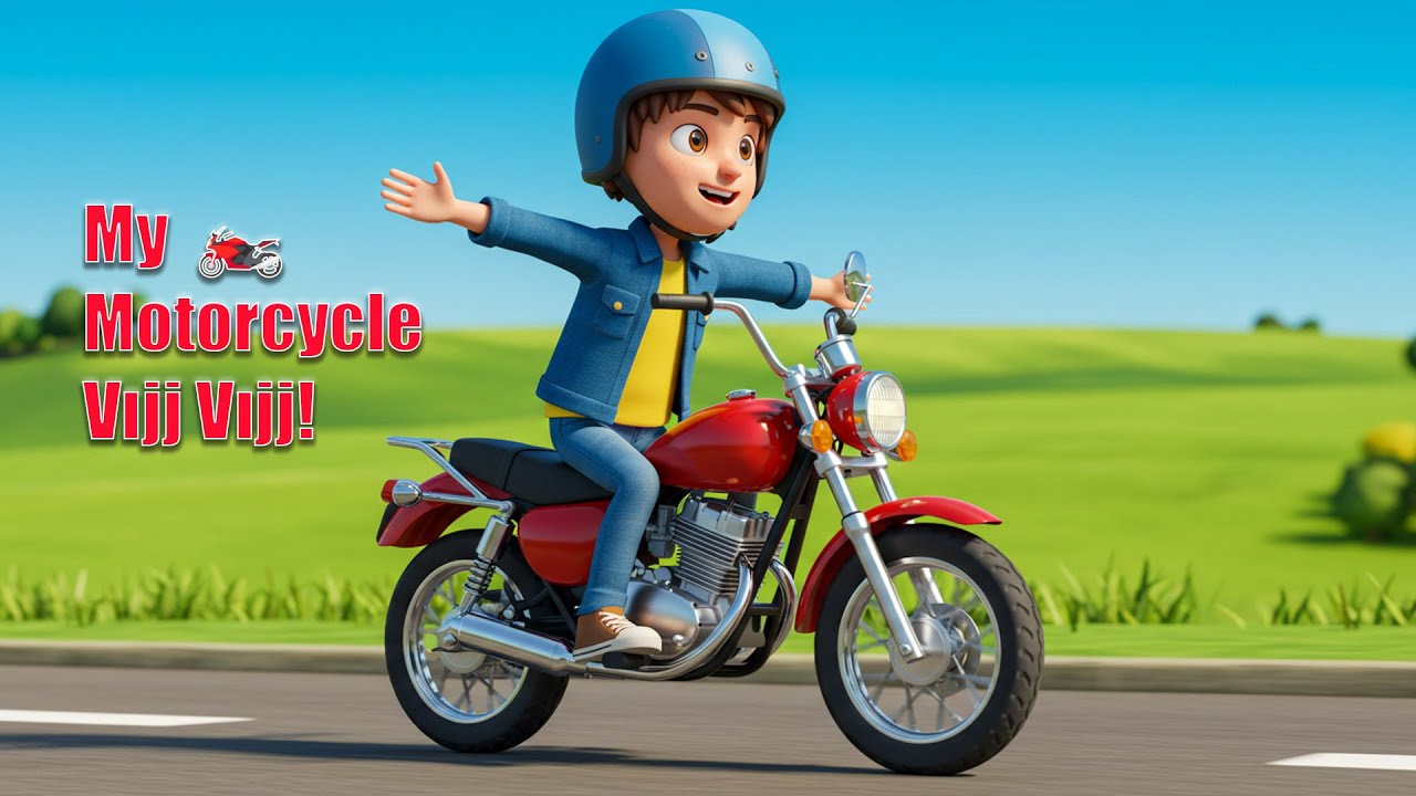 Motorcycle Song, Bike Race Song, Ride A Motorcycle Song, Nursery Rhymes ...