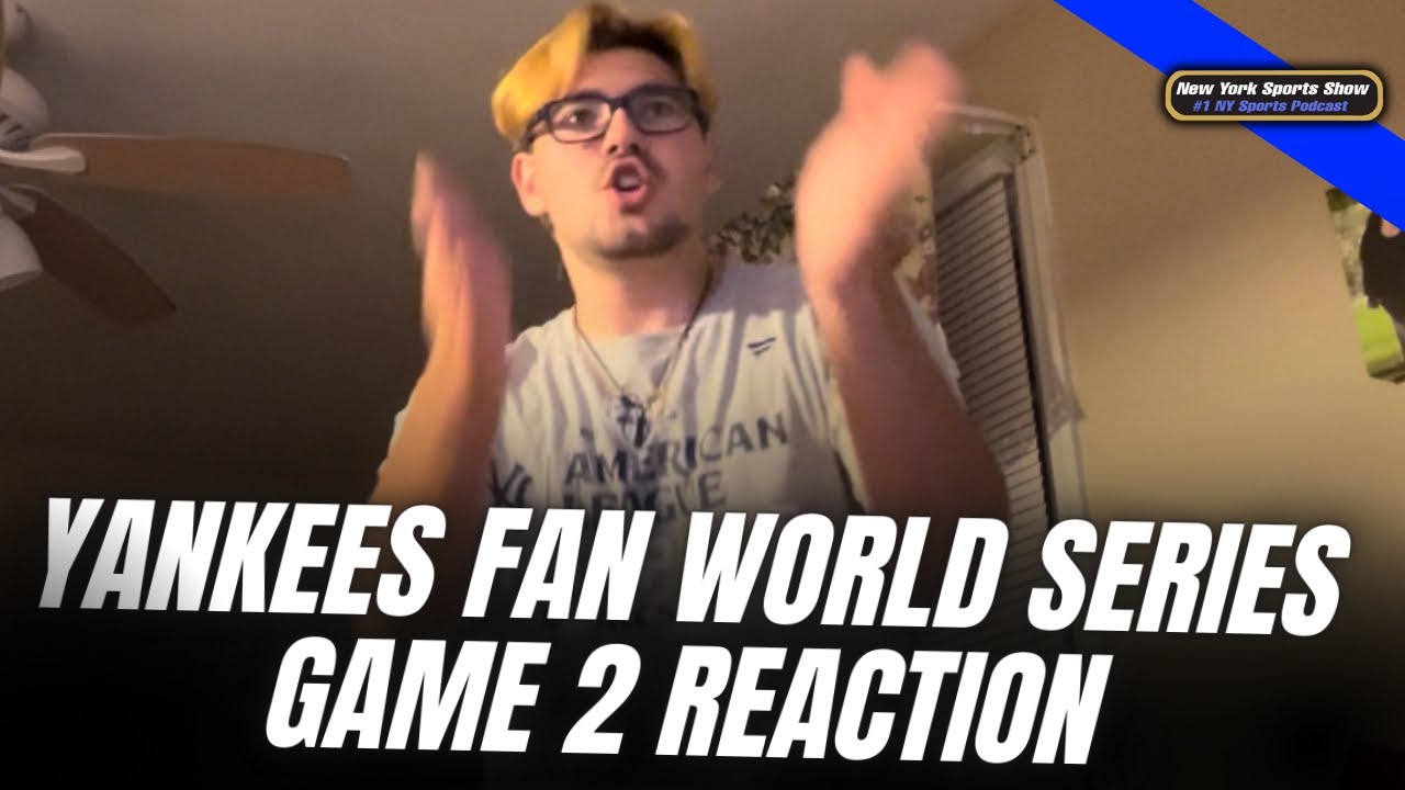 Yankees Fan 9th Inning Live Reaction | World Series Game 2 - YouTube